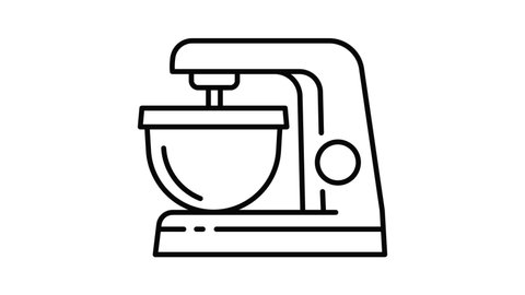 6 Stand mixer outline Stock Video Footage - 4K and HD Video Clips ...