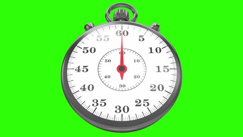 4k Classic Stopwatch Timer 60 Seconds Stock Footage Video (100% Royalty ...