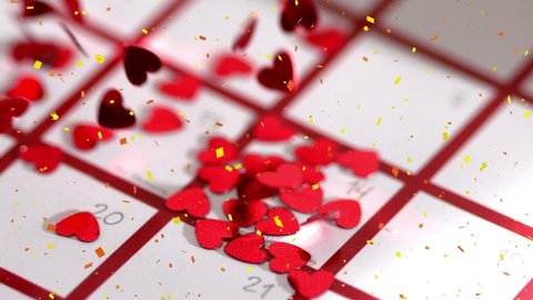 Animation Red Hearts Rising White Background Stock Footage Video (100% ...