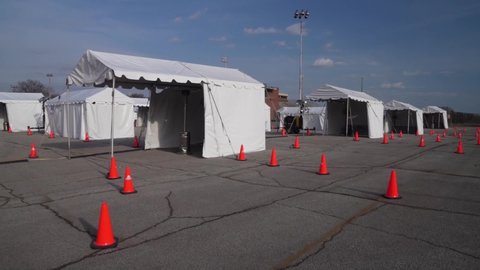 Circa 2021 Broll Fema Tents During Stock Footage Video (100% Royalty ...