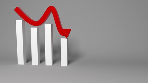 Business Graph Arrow Going Down Animation Stock Footage Video (100% ...