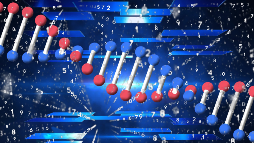 animation dna strand numbers network connections Stock Footage Video ...