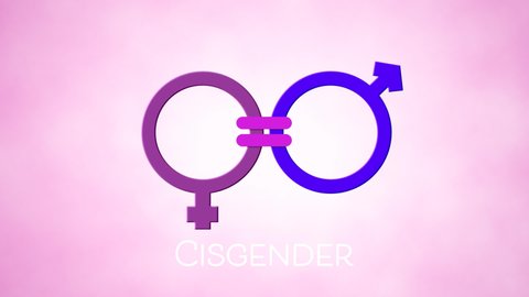 Animation Text Cisgender Male Female Gender Stock Footage Video (100% ...