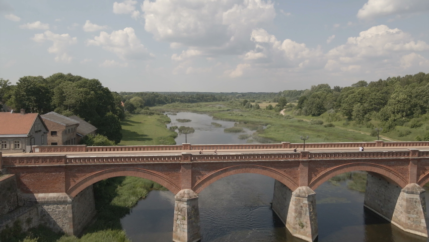 bridge brick river Stock Footage Video (100% Royalty-free) 1075187756 ...