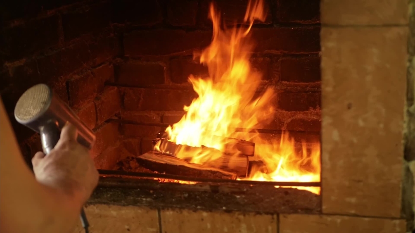 Beautiful Fire, Igniting a Fire. Stock Footage Video (100% Royalty-free ...