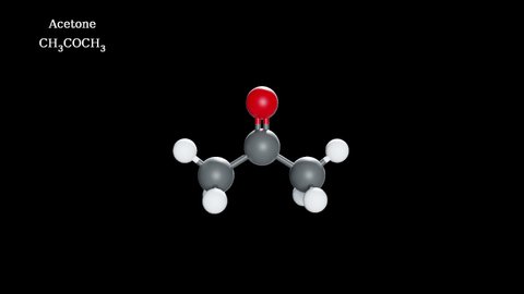 Acetone Molecule 3d Model Structure Transparent Stock Footage Video ...