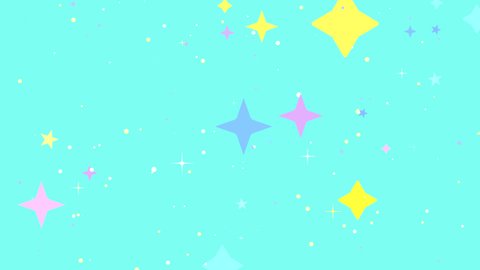 Looped Cartoon Crossing Stars Animation Stock Footage Video (100% ...