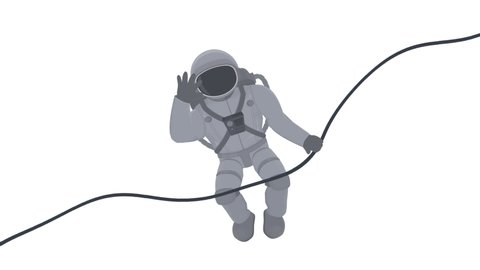 Astronaut Animation Spaceman Space Alpha Channel Stock Footage Video ...