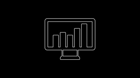 White Line Computer Monitor Graph Chart Stock Footage Video (100% Royalty-free) 1075322318 ...