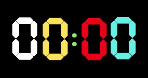50 Seconds Countdown Timer On Black Stock Footage Video (100% Royalty ...