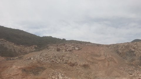 Mining Quarry Sultanate Oman Industrial Explosion Stock Footage Video ...