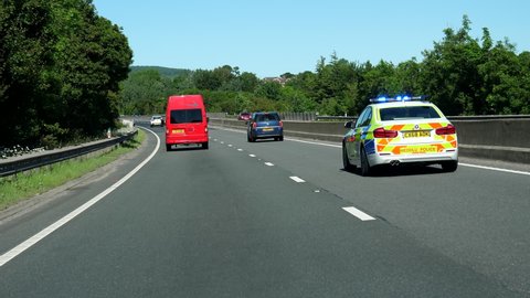 A55 Highway Wales United Kingdom Circa Stock Footage Video (100% ...