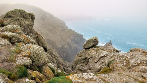 Scenic Top View Rocky Cliffs Rocky Stock Footage Video (100% Royalty ...