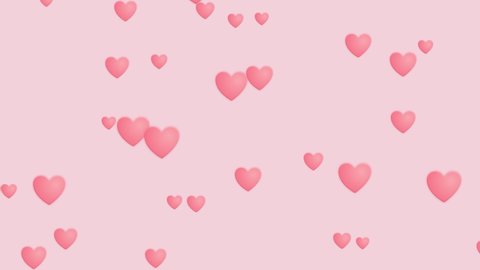 Lots Hearts Rising Animation Background Seamless Stock Footage Video ...
