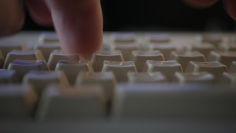 Close Shooting Keyboard Computer Programmer Typing Stock Footage Video (100% Royalty-free ...