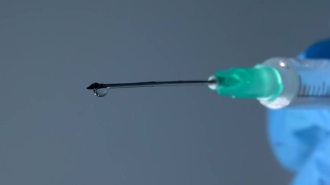 Cinematic Syringe Dripping Ready Injection Stock Footage Video (100% ...