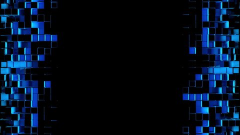 Two Blue Abstract Strips Square Cells Stock Footage Video (100% Royalty ...