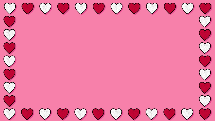 Hand Drawing Heart Frame Template Stock Footage Video (100% Royalty ...