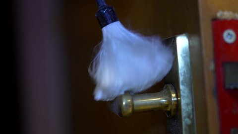 Csi Dusting Fingerprint Evidence Crime Scene Stock Footage Video (100% ...