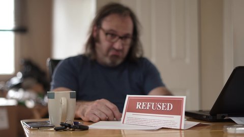 Sad Upset Man Getting Out Refused Stock Footage Video (100% Royalty ...