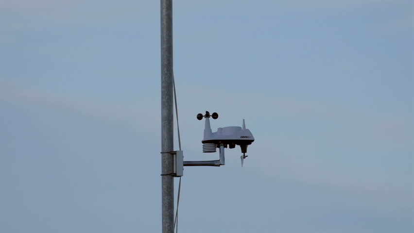 An Anemometer On the Top Stock Footage Video (100% Royalty-free ...
