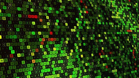 Abstract Computer Code Animation On Black Stock Footage Video (100% ...