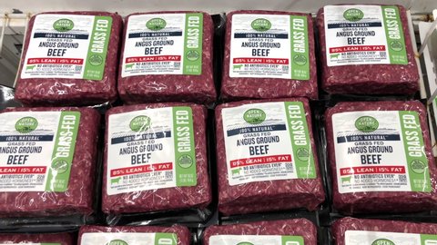 Ground beef packaging Stock Video Footage - 4K and HD Video Clips ...