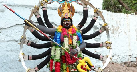 Indian Traditional Dancers Getup Hyderabad India Stock Footage Video ...