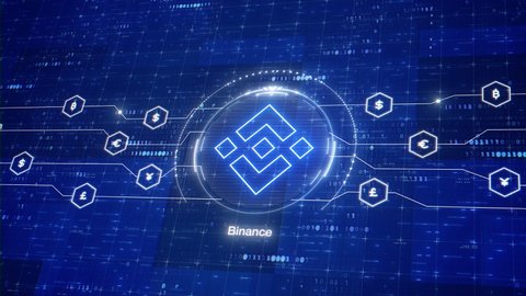 Binance Animated Logo Binance Cryptocurrency Market Stock Footage Video ...