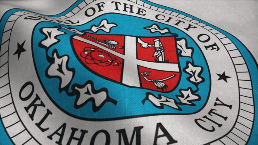 Flag of Oklahoma, City of Stock Footage Video (100% Royalty-free ...
