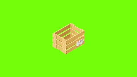 Crate Icon Animation Cartoon Object On Stock Footage Video (100% ...