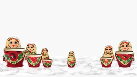 Fun Nesting Dolls Animation Sequence Stock Footage Video (100% Royalty ...