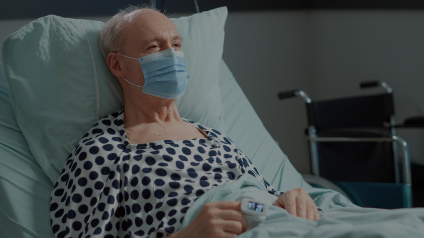 Portrait Unwell Patient Hospital Ward Bed Stock Footage Video (100% ...
