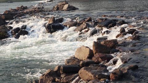 Water Flowing On River Nature Background Stock Footage Video (100% ...