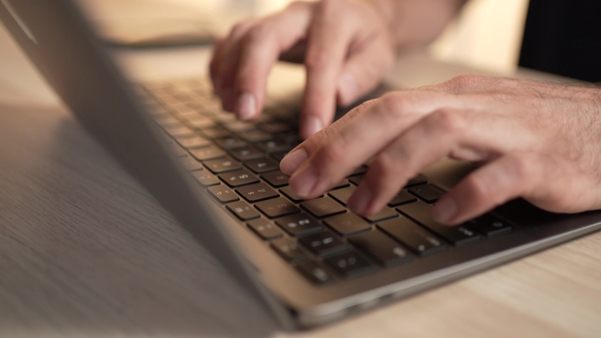 camera rotating around fingers typing on Stock Footage Video (100% ...