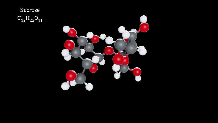 Sucrose Molecule 3d Model Structure Stock Footage Video (100% Royalty ...