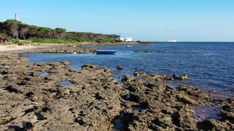 Rocky Coast Monumento Naturale La Frasca Stock Footage Video (100% ...
