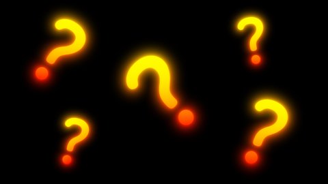Large Yellow Orange Question Marks Various Stock Footage Video (100% ...