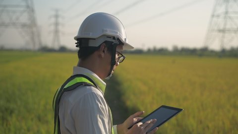Engineer Concept 4k Resolution Employee Using Stock Footage Video (100% ...