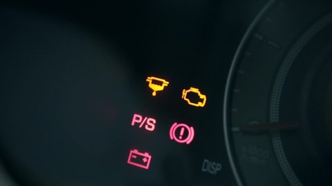 Car Engine Starting Dashboard Icons Appearing Stock Footage Video (100% ...