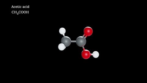 Acetic Acid Molecule 3d Model Structure Stock Footage Video (100% ...