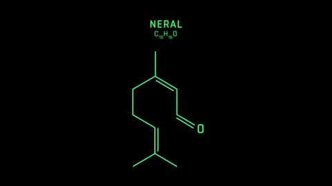 Neral Skeletal Formula Molecular Structure Symbol Stock Footage Video ...