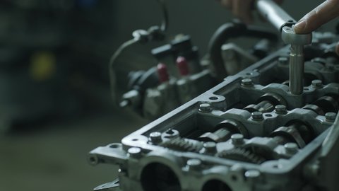 Open Car Engine Closeup Auto Mechanic Stock Footage Video (100% Royalty ...