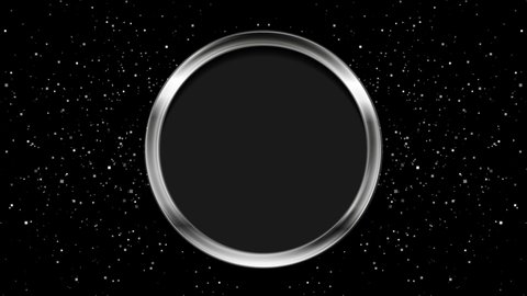 Silver Metallic Circle Frame Shiny Glowing Stock Footage Video (100% Royalty-free) 1076077202 ...