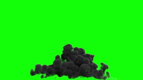 Bomb Explosion On Green Screen Black Stock Footage Video (100% Royalty ...