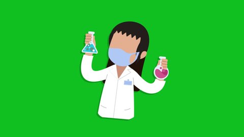 Scientist Animation On Green Screen Animation Stock Footage Video (100% ...