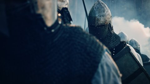 Epic Invading Army Medieval Soldiers Marching Stock Footage Video (100% ...