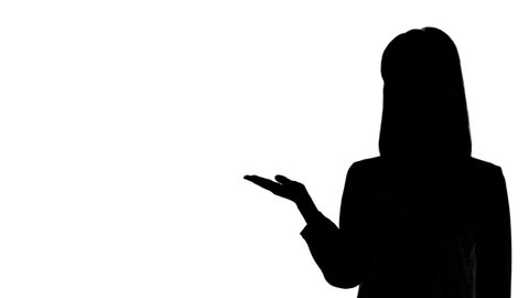 Introducing Woman Silhouette Lecturer Introduction Stock Footage Video ...