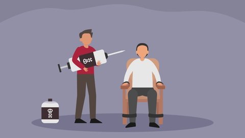 Male Executor Animation Giving Lethal Injection Stock Footage Video ...