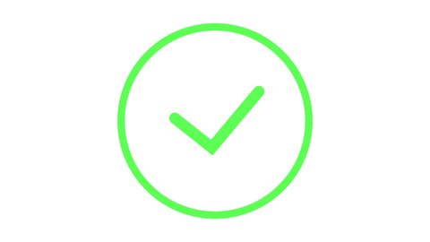 Animation Check Mark Sign 4k Motion Stock Footage Video (100% Royalty ...
